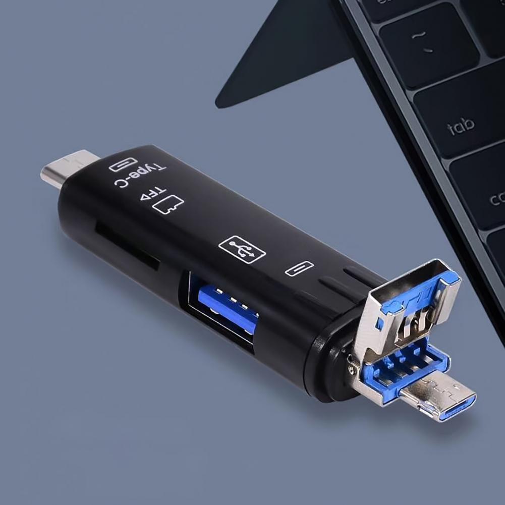 Jual Actual Card Reader OTG 5 in 1 USB 3.0 Type C Fit For Micro SD/TF ...