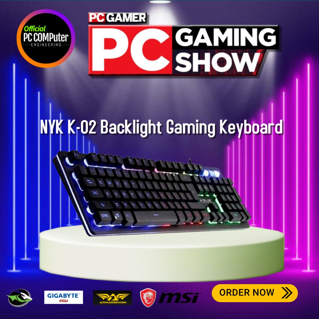 Jual COMPuter PC Keyboard Gaming CPU Komputer RGB Membrane Keyboard ...
