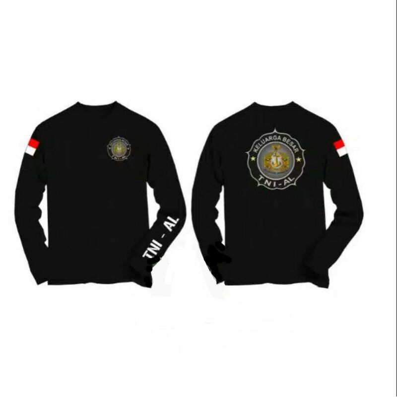 Jual Kaos TNI AL Lengan Panjang Katun Combad Ujung Lengan Pakai Karet - Kaos Longsleeve - Baju ...