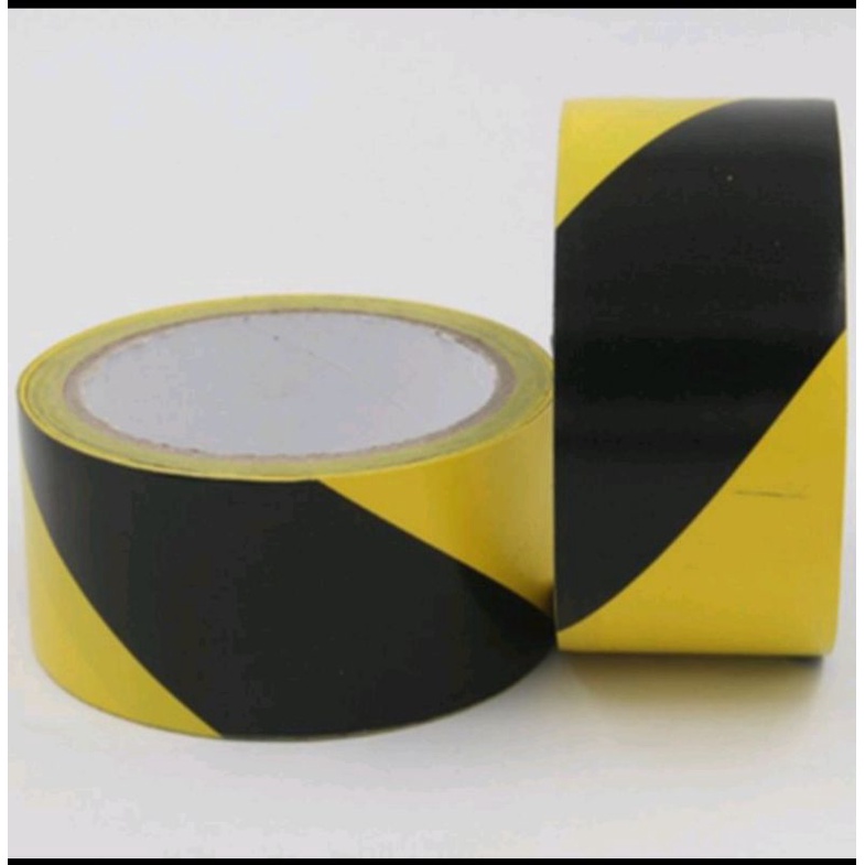 Jual Lakban lantai kuning hitam/Floor marking police | Shopee Indonesia