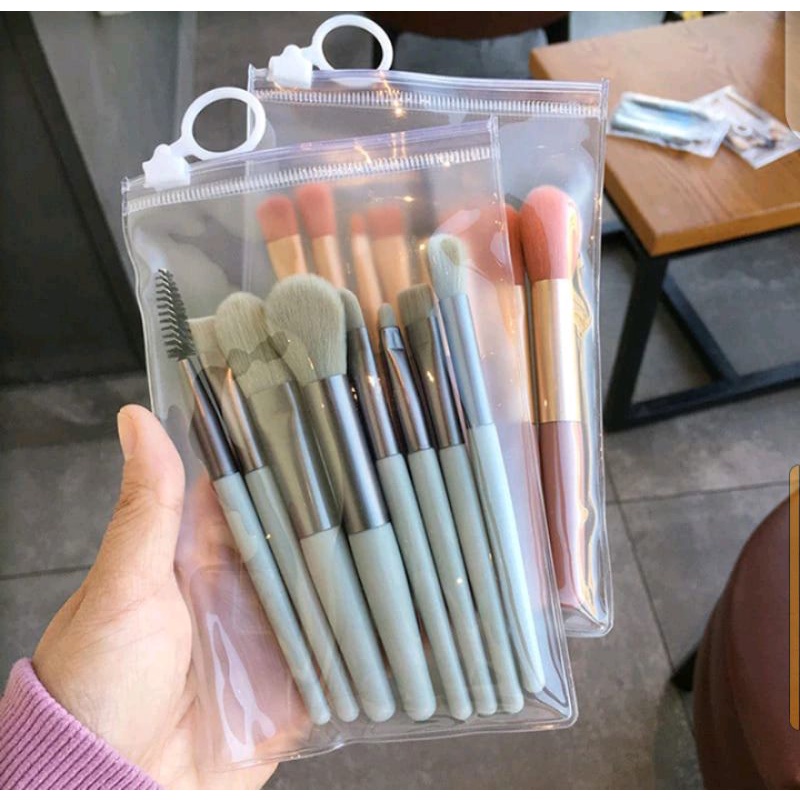 Jual Brush set 8pc/Brush set mini/Kuas wajah set 8pc | Shopee Indonesia