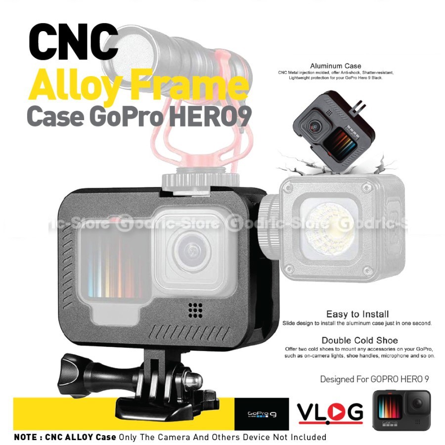 Jual GoPro HERO 9 Black ALUMINIUM ALLOY CASE Metal Casing Frame ...