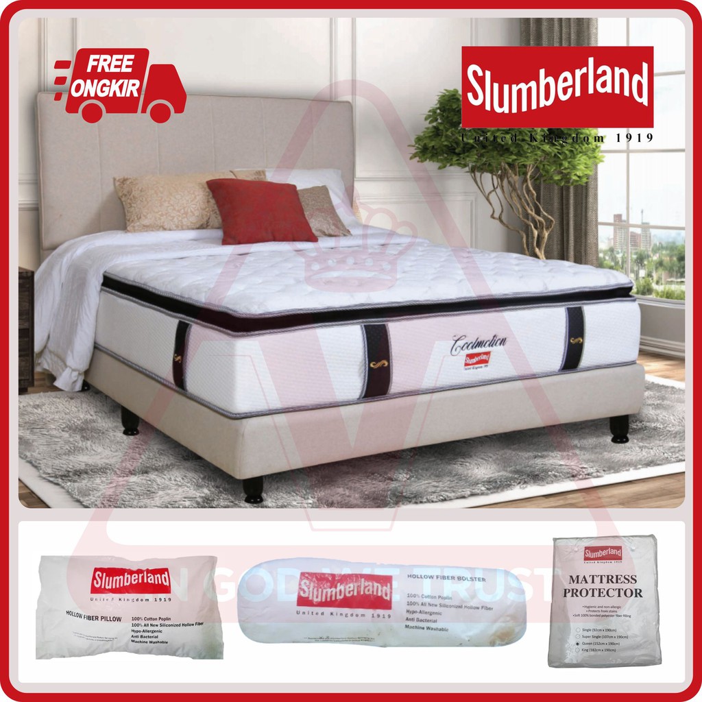 Jual Slumberland Coolmotion 90 100 120 140 160 180 200 Full Set Fullset Springbed Matras Kasur ...