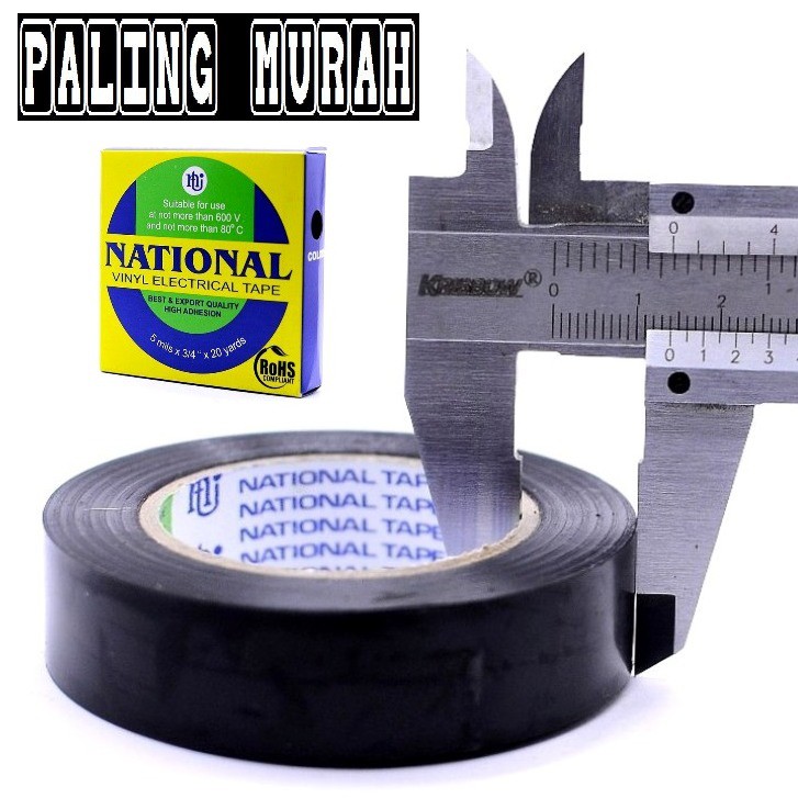 Jual Isolasi National Besar Hitam Listrik 20yard 2 Meter 1823 Cm ...
