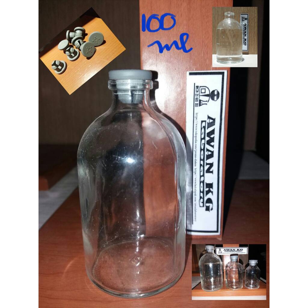 Jual Botol kaca botol vial 100ml 100 ml | Shopee Indonesia