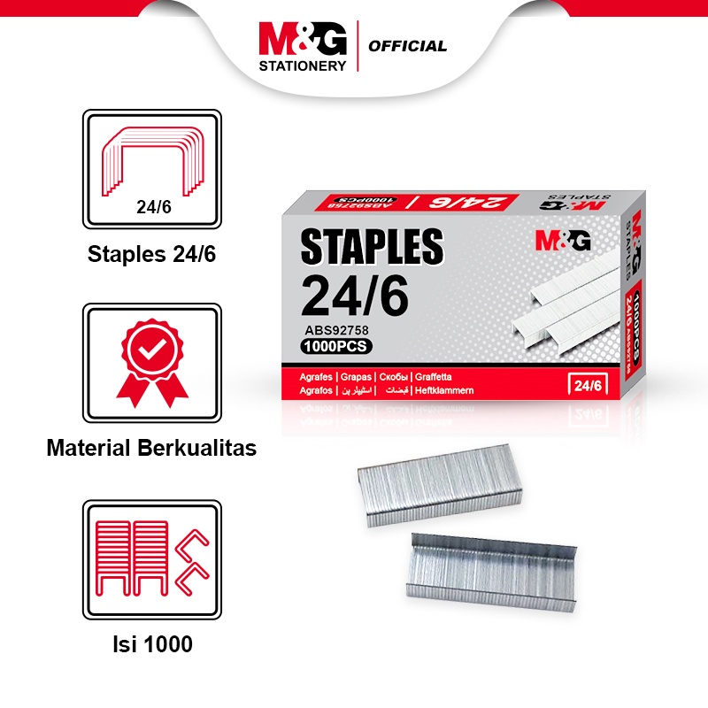 Jual M&G Isi Staples / Isi Hekter / Isi Jepretan / Isi Stapler Ukuran ...