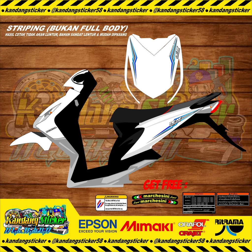Jual Striping Custom BEat Karbu Simple Elegan | Shopee Indonesia