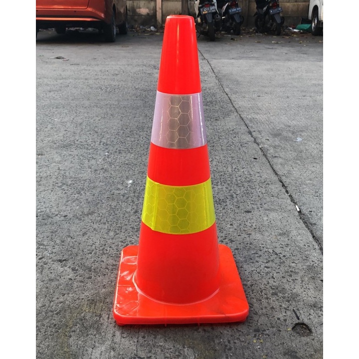 Jual TRAFFIC CONE PVC 28INCH TINGGI 70CM Pvc Kerucut Jalan Base Full ...