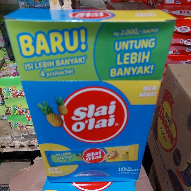 Jual Roma Slai Olai Pineapple Nanas 32 Gram. 1 Box isi 10 sachet ...