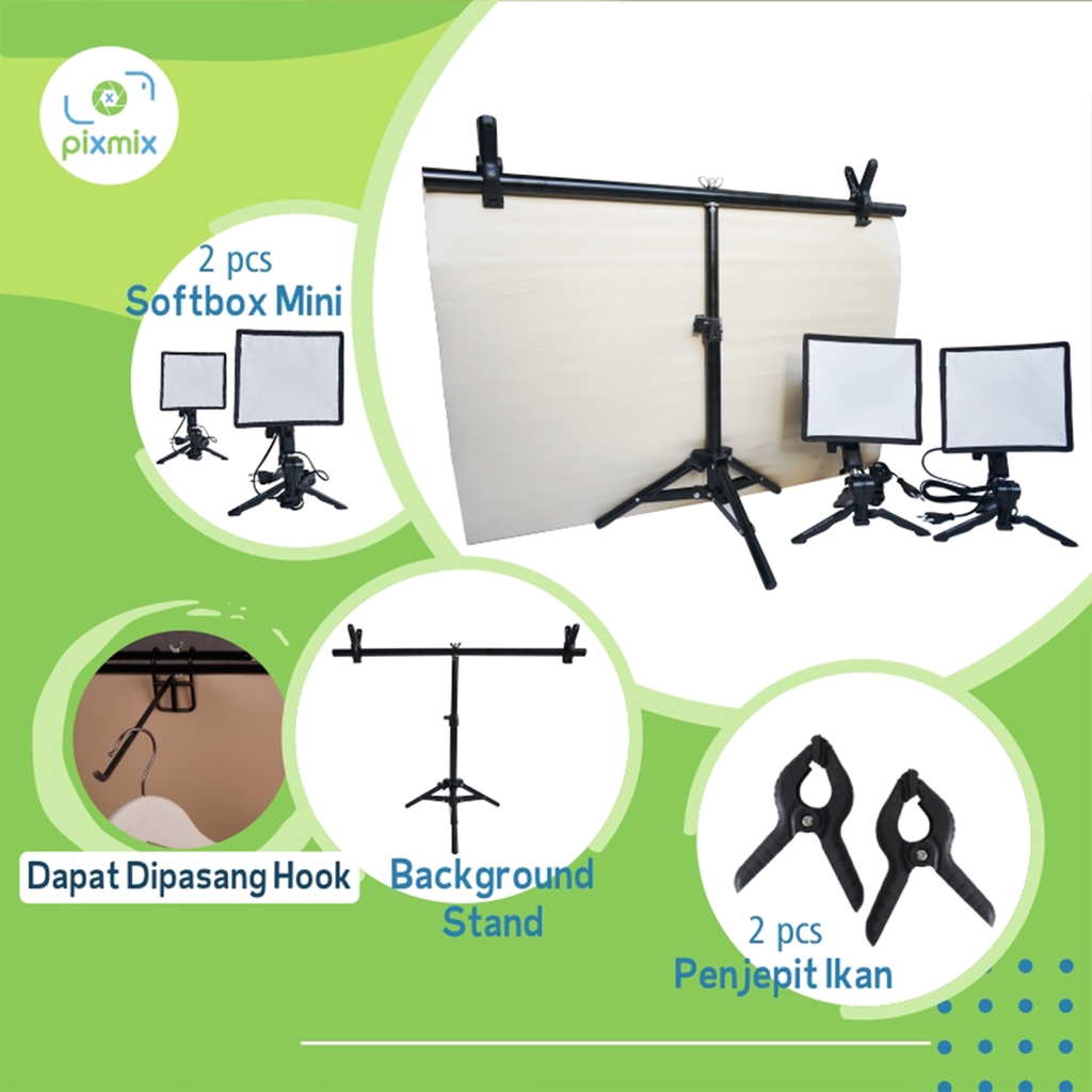 Jual PAKET KOMPLIT MINI STUDIO FOTO | STAND T - 70x100CM BACKGROUND ...