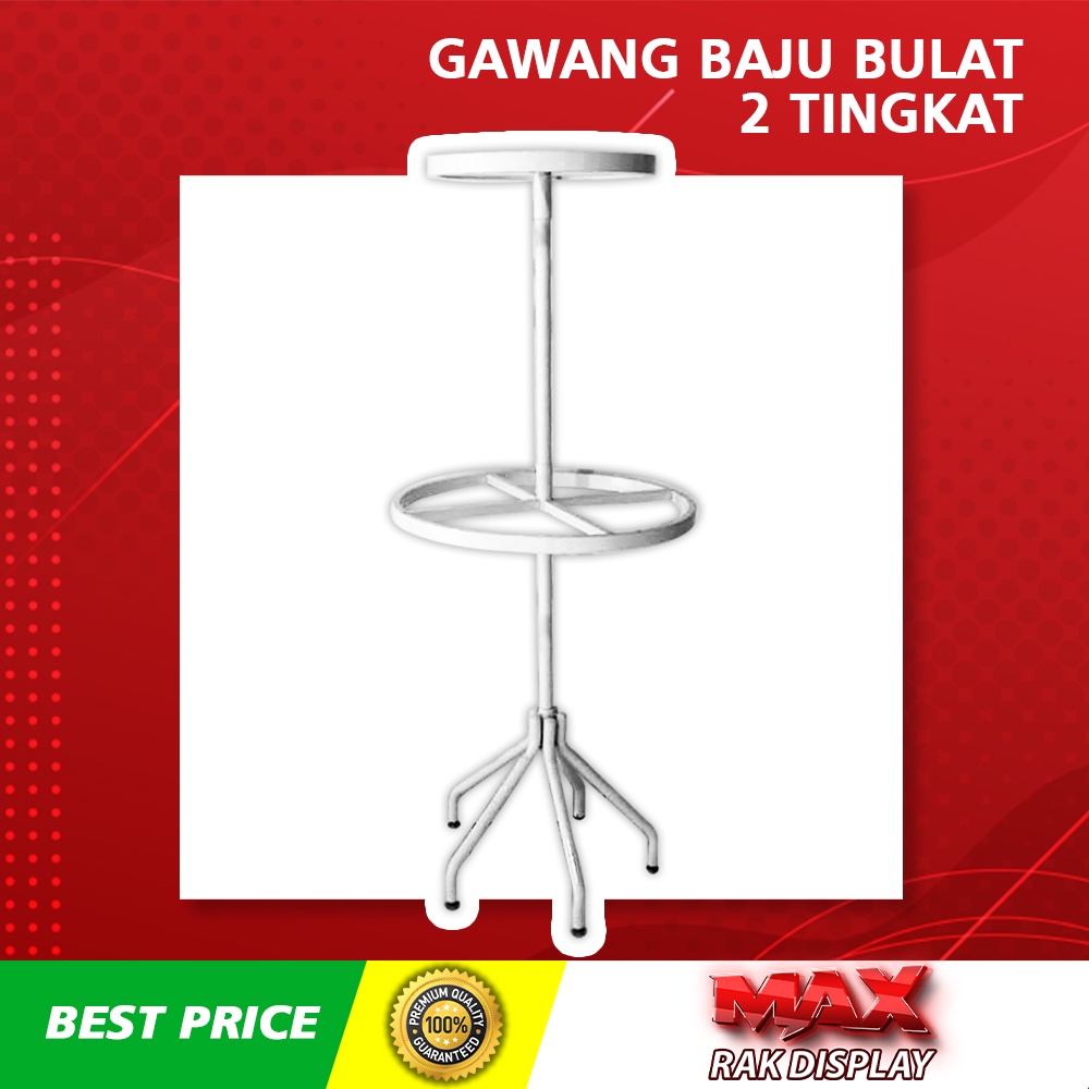 Jual Gawang Gantungan Stand Bulat Besi Warna Puith Display Pajangan ...