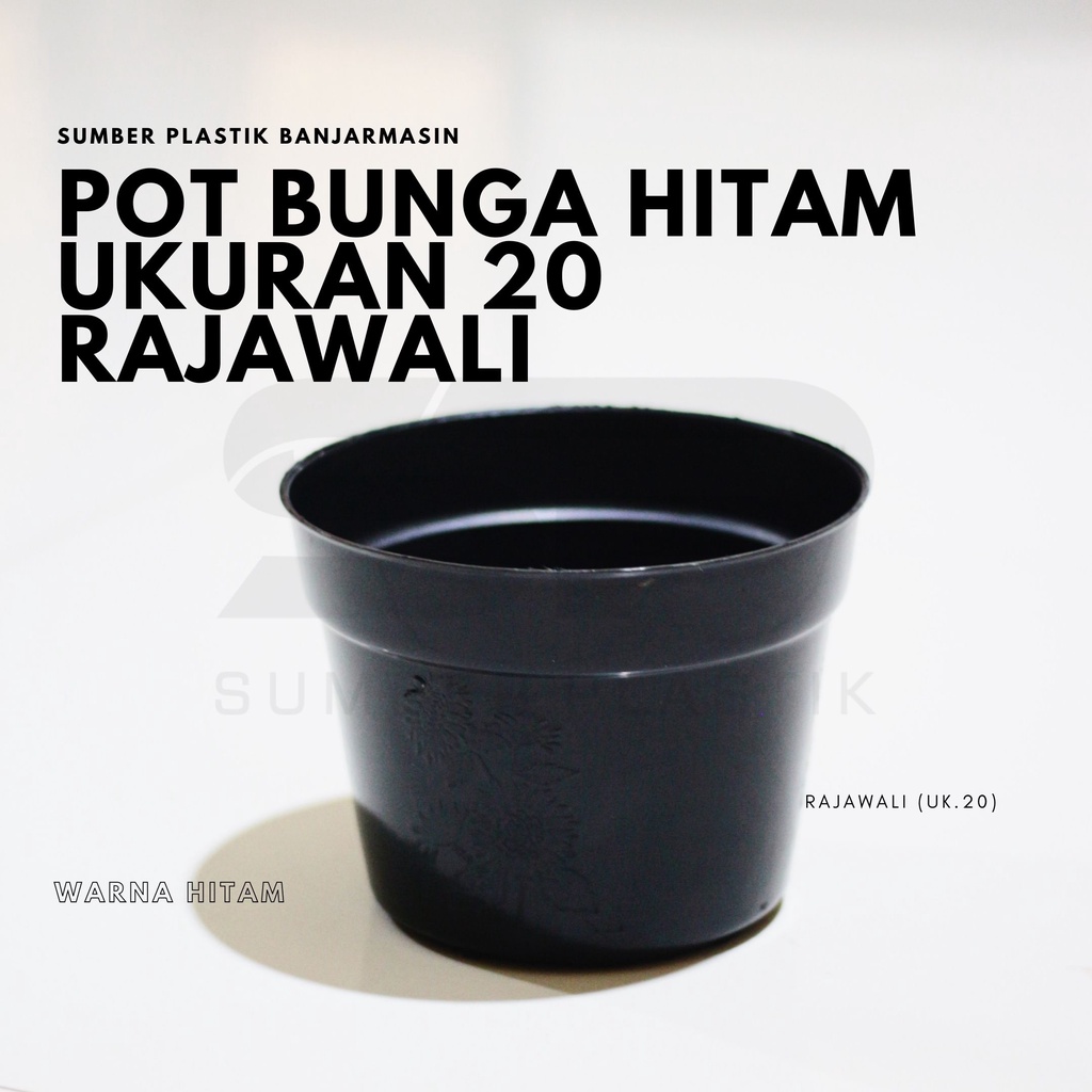 Jual Pot Bunga Hitam Ukuran 20 Rajawali (Satuan) | Shopee Indonesia