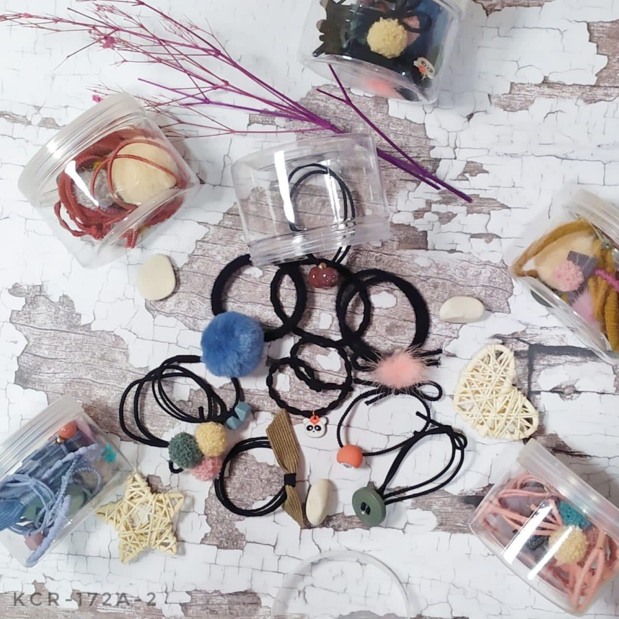 Jual KUNCIRAN RAMBUT KOREA MOTIF SET 12PCS | Shopee Indonesia