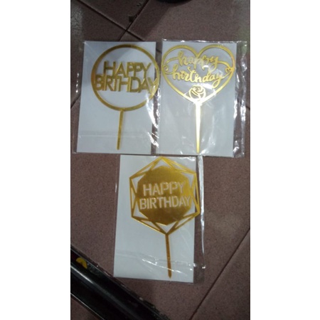 Jual cake topper / hiasan kue tart warna gold/ silver/ hitam | Shopee ...
