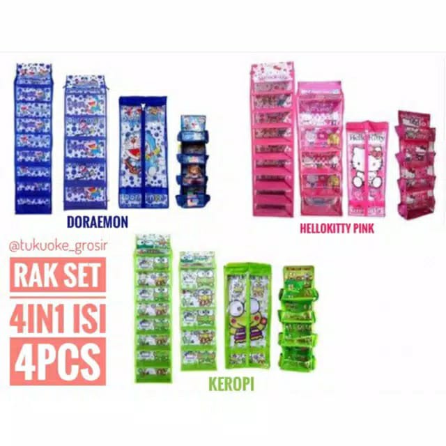 Jual Paket Hemat Rak Set Gantung Karakter 4in1 isi 4Pcs (Rak Tas+Sepatu ... Jual Paket Hemat Rak Set Gantung Karakter 4in1 isi 4Pcs (Rak Tas+Sepatu ...