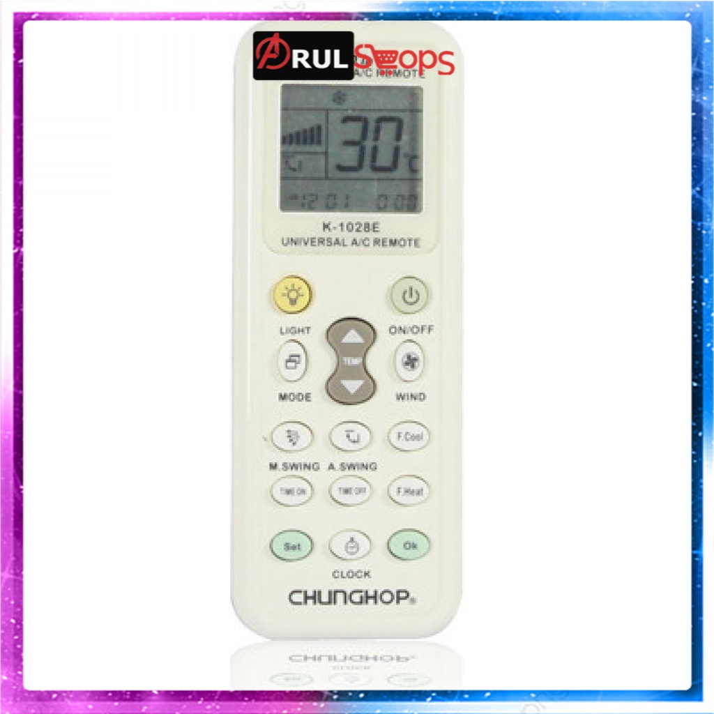 Jual CHUNGHOP Universal AC Remote Controller with Flashlight - K-1028E ...