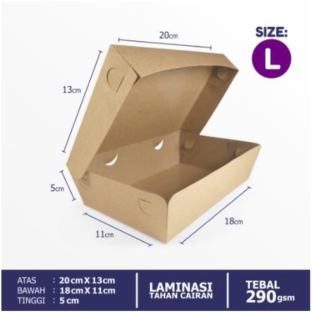 Jual Paper Box Makanan / Paper Lunch box / Kotak Makan Kertas Paper Box ...