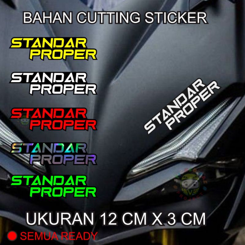 Jual sticker standar proper cutting sticker bukan printing | Shopee ...