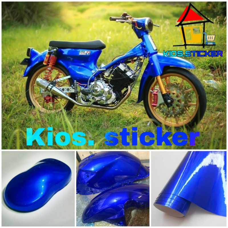 Jual Skotlet Motor Biru Candy Sekotlet Biru Metalik Candy Stiker Warna ...