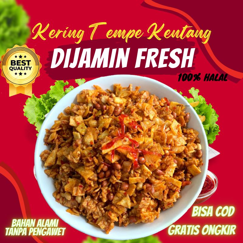 Jual Kering Tempe Kentang Kacang / Orek / Oreg Balado Pedas Manis ...