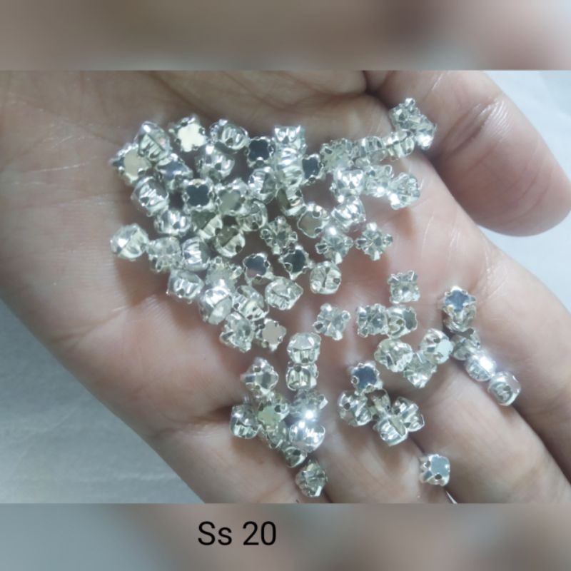 Jual 36 pcs/72 pcs/144 pcs - payet jahit diamond cangkang ss18 - ss20 ...