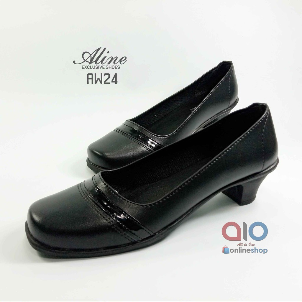 Jual Sepatu Pantofel Wanita Hak 5 Cm Heels Hitam Formal Guru Sekolah ...