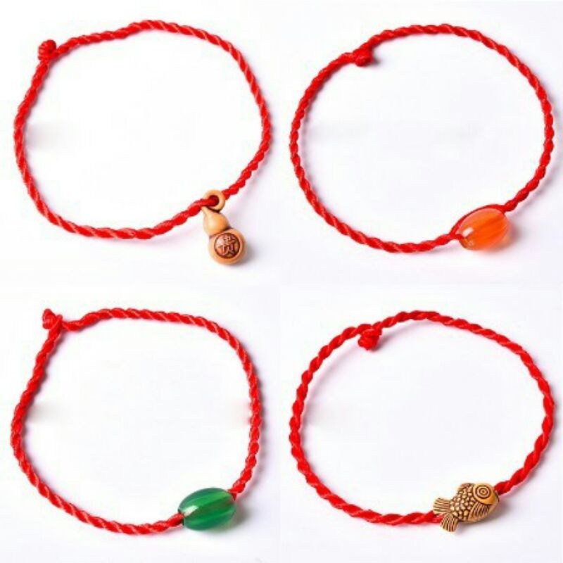 Jual Gelang Tali Merah Kabbalah Etnik Gelang Tali Simpul Warna Merah ...