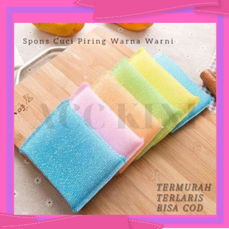 Jual AccKini - Spons Cuci Piring Warna Warni Sponge Super Magic ...