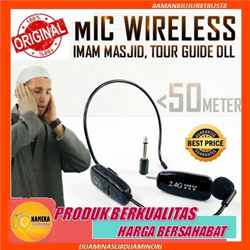 Jual Harga Promo.. Mikrofon Microphone Mic Clip On Wireless Headset UHF ...