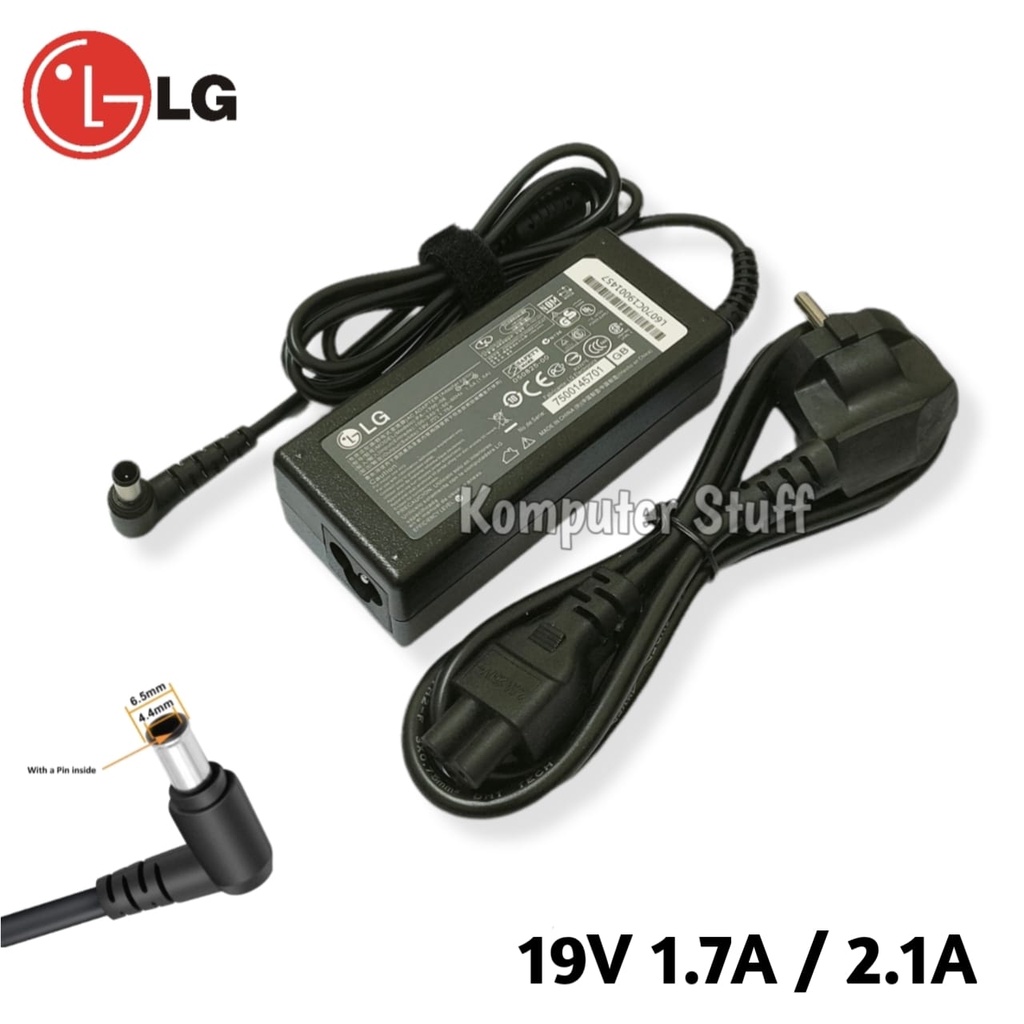 Jual Adaptor Charger TV LED LCD / Monitor LG 19V 1.7A / 2.1A Bonus Kabel Power | Shopee Indonesia