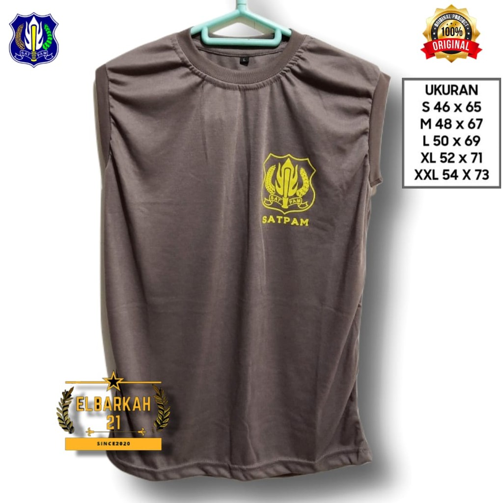 Jual KAOS SATPAM S, M, L, XL, XXL TANPA TANGAN EXSLUSIVE (Atribut ...