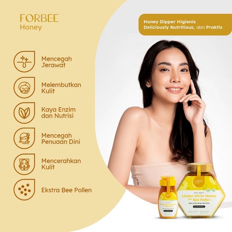 Jual Forbee Royal Linden White Honey with Bee Polen 550g | Shopee Indonesia