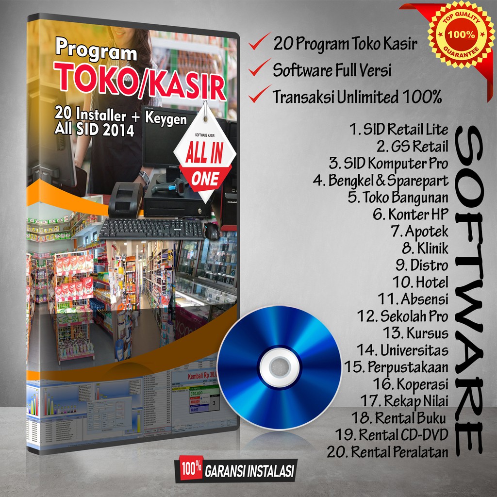 Jual PROGRAM APLIKASI TOKO/KASIR 20 MACAM SOFTWARE + KEYGEN TERLENGKAP ...