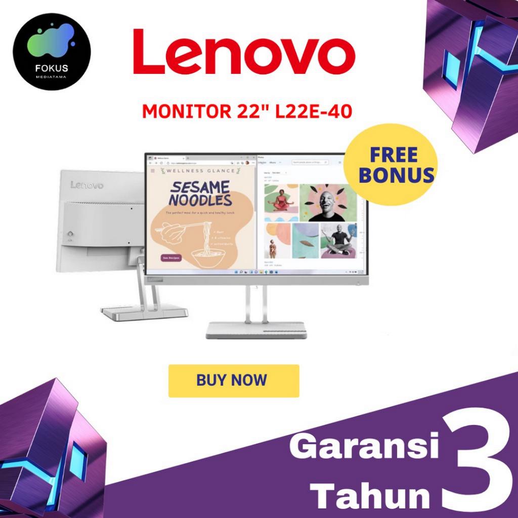 Jual Monitor Lenovo L22e-40 22" FHD VA 4ms 75Hz VESA HDMI Freesync VGA ...