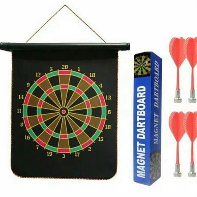 Jual Double Sided Magnetic Dart Board Set Game Panah 5140 | Shopee ...