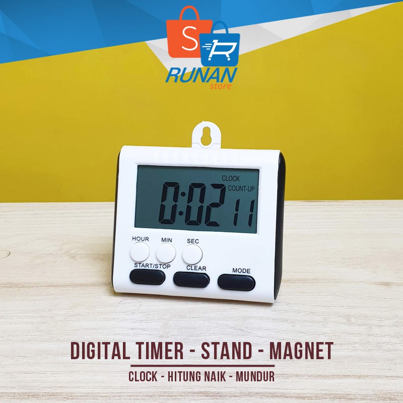 Jual Digital Timer Dapur Magnet Kitchen Timer Magnetic Oven Timer Putih ...