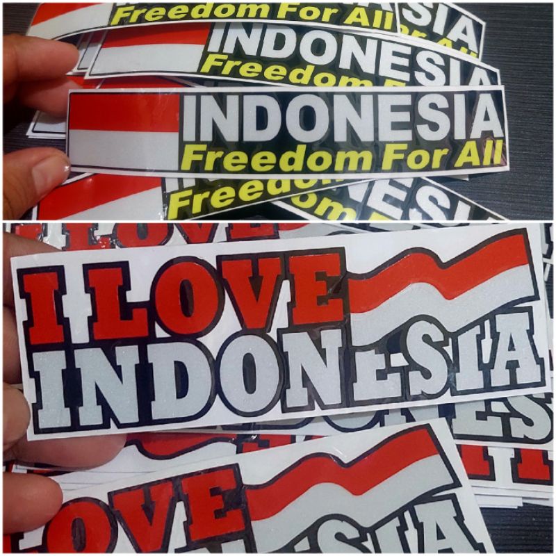 Jual STICKER INDONESIA STICKER CUTTING BENDERA | Shopee Indonesia