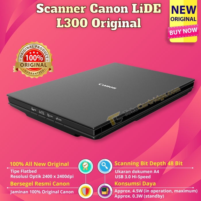 Jual Scanner Cann LiDE L300, Scanner Flatbed CanoScan LiDE 300 New ...