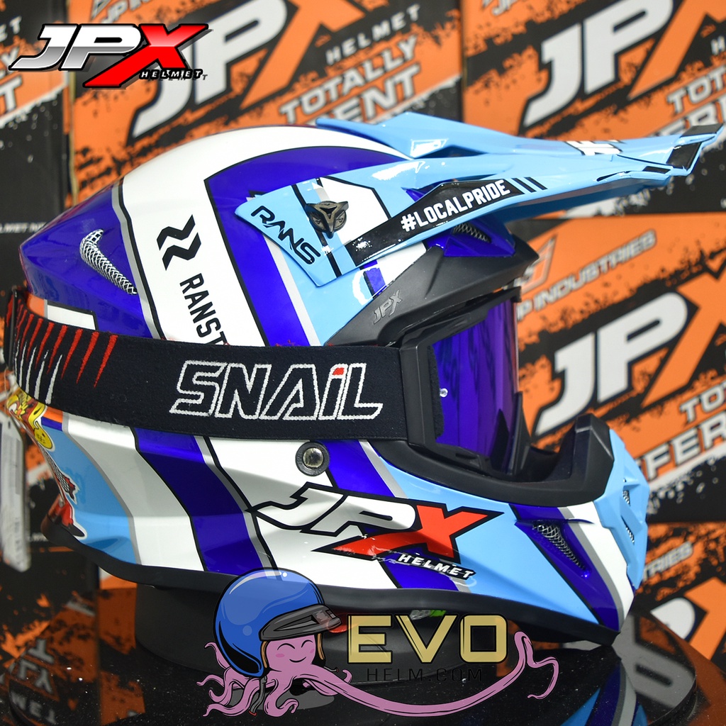 Jual HELM JPX CROSS_BARONG SPECIAL EDITION PEPSI BLUE GLOSS ORIGINAL ...