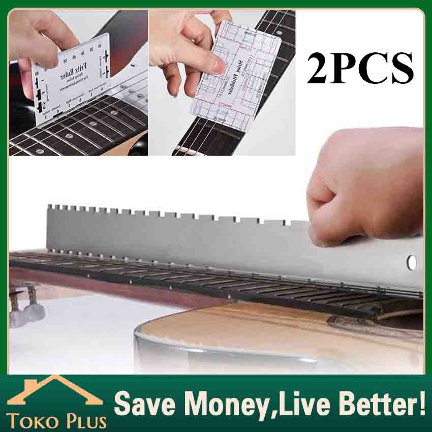 Jual 2Pcs Fret Ruler Untuk Gitar Fritz Ruler String Action Ruler Alat ...