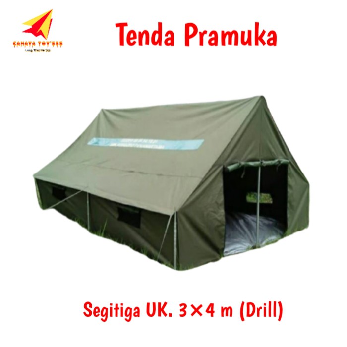 Jual Tenda Pramuka Segitiga Bahan Drill 3x4m | Shopee Indonesia