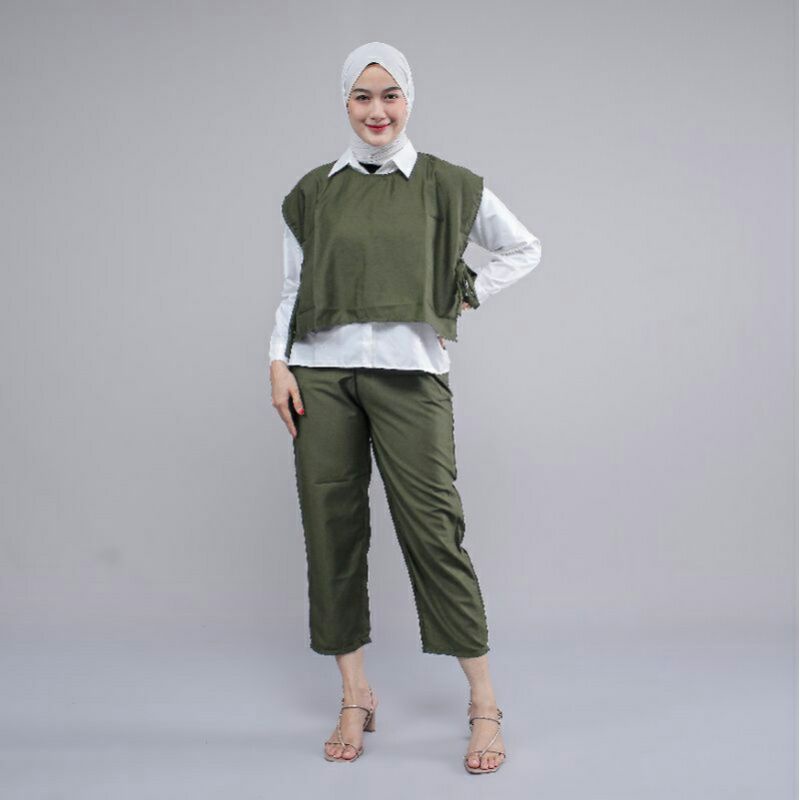 Jual Set Rompi Tali Polos Model Terbaru/Outfit Kekinian/Setelan Terbaru ...