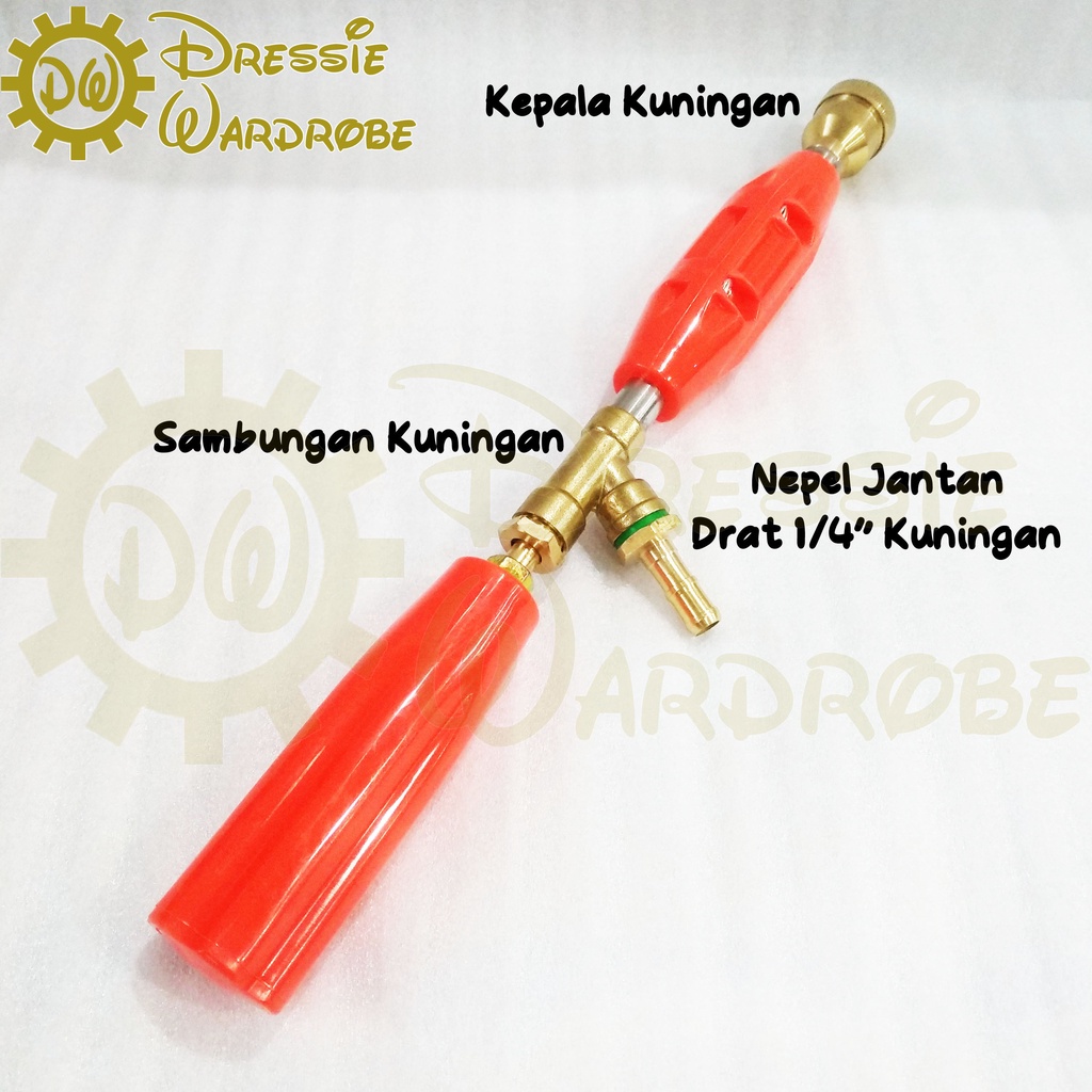 Jual Paket Gun Sprayer Doorsmeer 30 cm Drat Kuningan Tebal Nepel Jantan ...