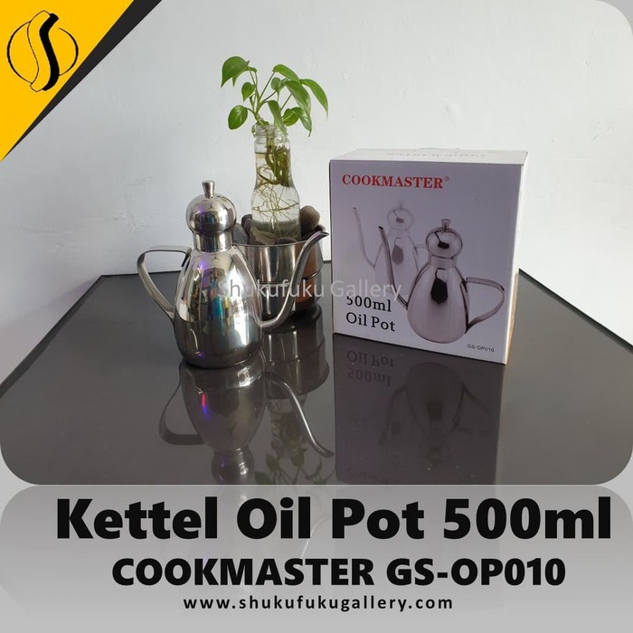 Jual TEKO OIL POT MULUT PANJANG 500ML STENLIS STEEL COOKMASTER | Shopee ...