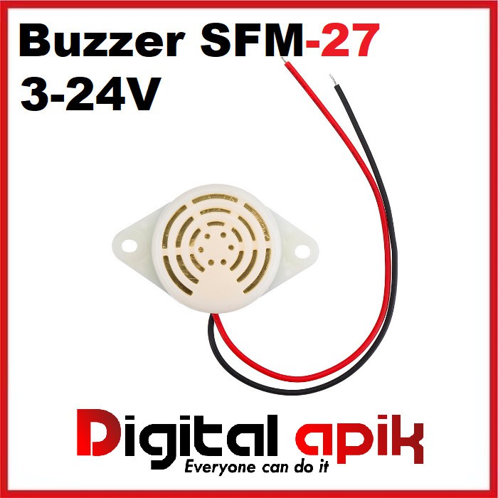 Jual Buzzer SFM-27 Aktif 3-24V 12V Piezo Beep Alarm Continous Putih Sound | Shopee Indonesia
