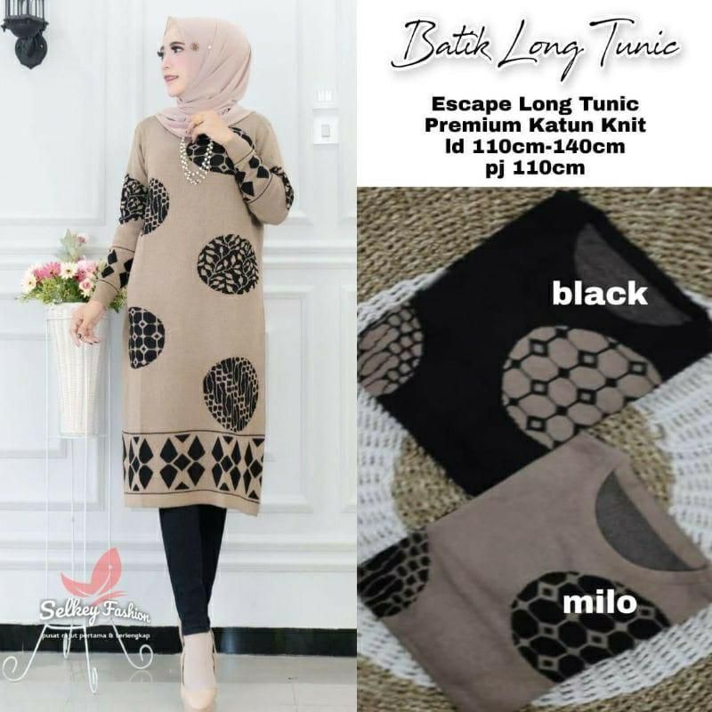 Jual BATIK LONG TUNIK by Selkey | Shopee Indonesia
