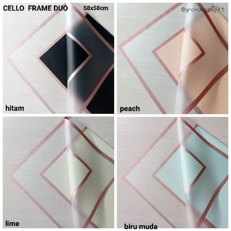 Jual CELLO HATI K / FRAME UNO / FRAME DUO SEMITRANS wrapping paper ...