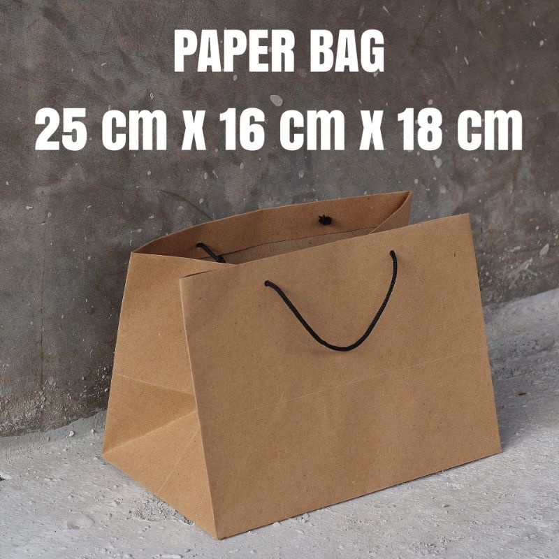 Jual PAPER BAG LANDSCAPE 25x16x18 CM | Shopee Indonesia