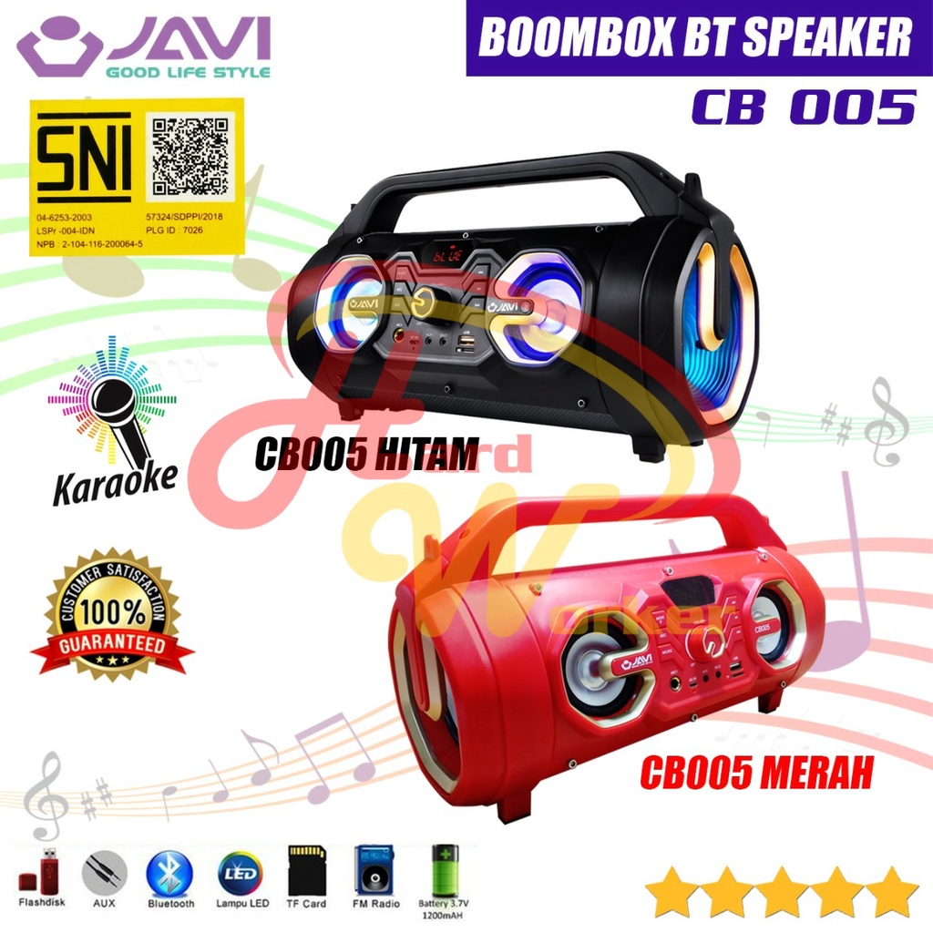 Jual Speaker Bluetooh JAVI CB005 BOOMBOX + Mic/Remote Speker CB-005 ...
