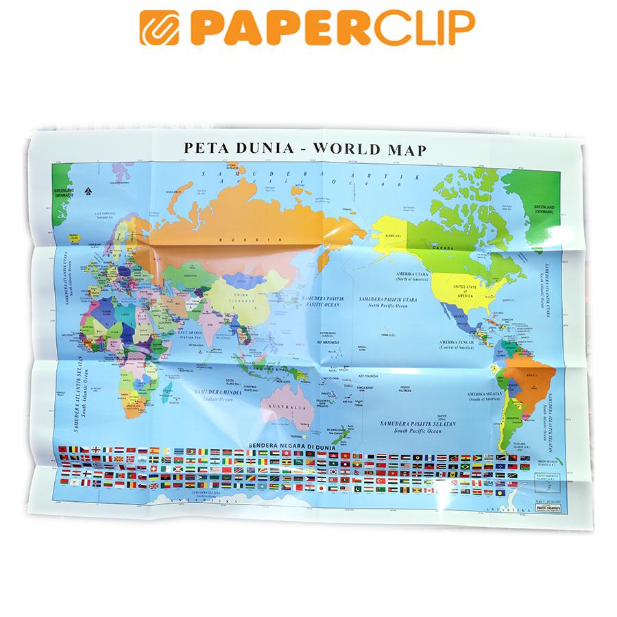 Jual PETA DUNIA MAP POLTKL LP | Shopee Indonesia